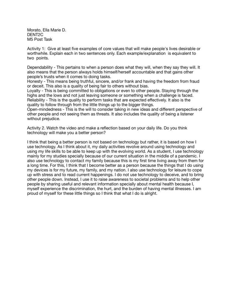 M5 Post Task | PDF | Social Psychology | Psychology