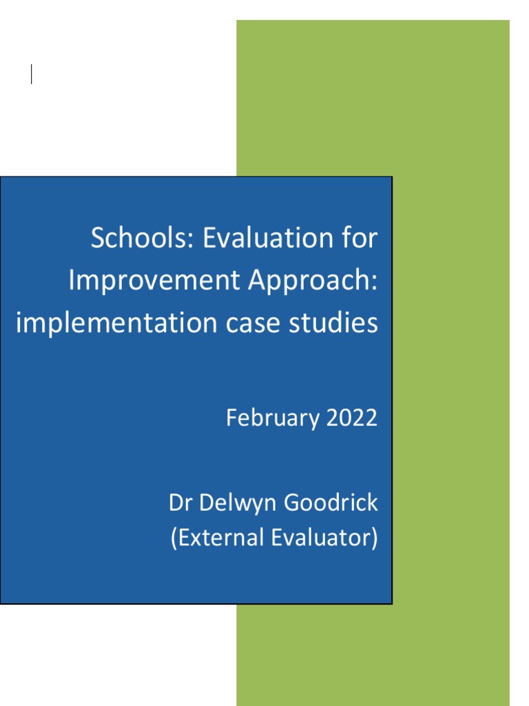 Goodrick Report - Case Studies - Schools Evaluation For Improvement ...