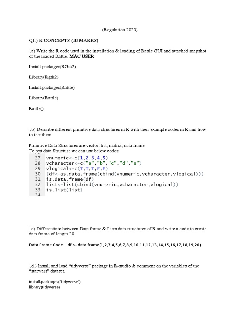 Installation and Loading of Rattle GUI and Exploration of Different ...