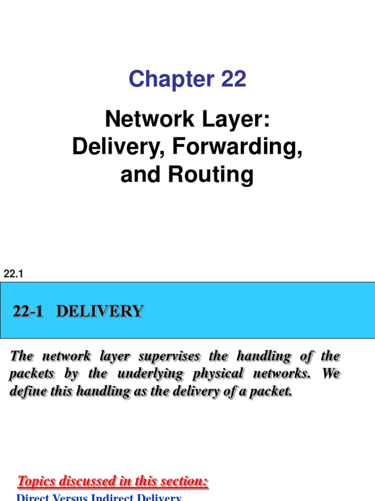 Delivery, Forwarding, Routing | PDF | Routing | Router (Computing)