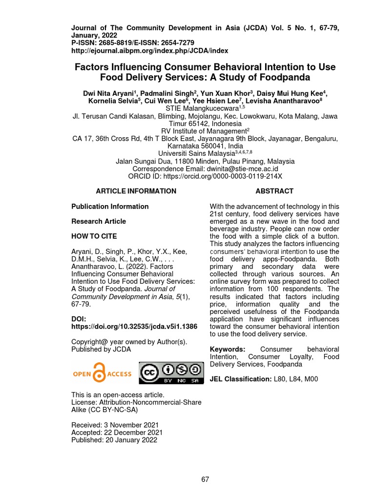 Factors Influencing Consumer Behavioral | PDF | Behavior | Intention