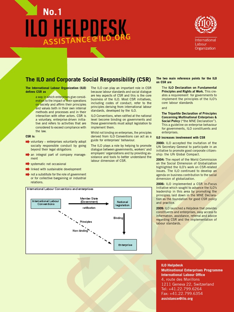 The ILO and CSR | PDF | International Labour Organization | Corporate ...