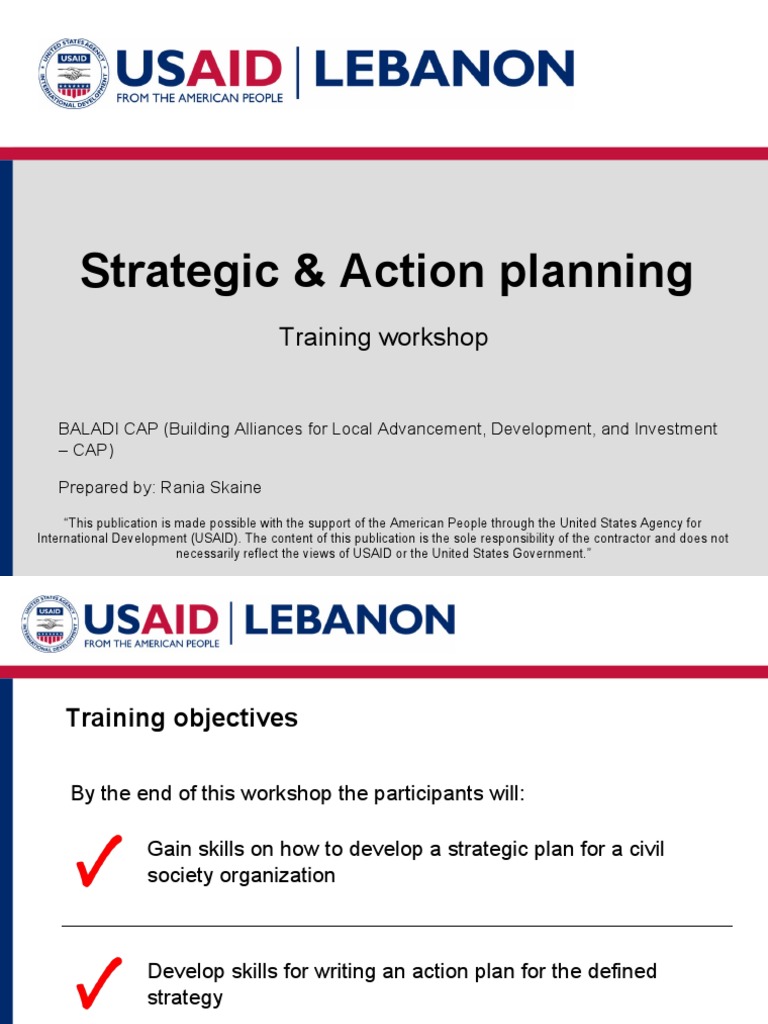 Training On Strategic and Action Planning For NGOs | PDF | Swot ...