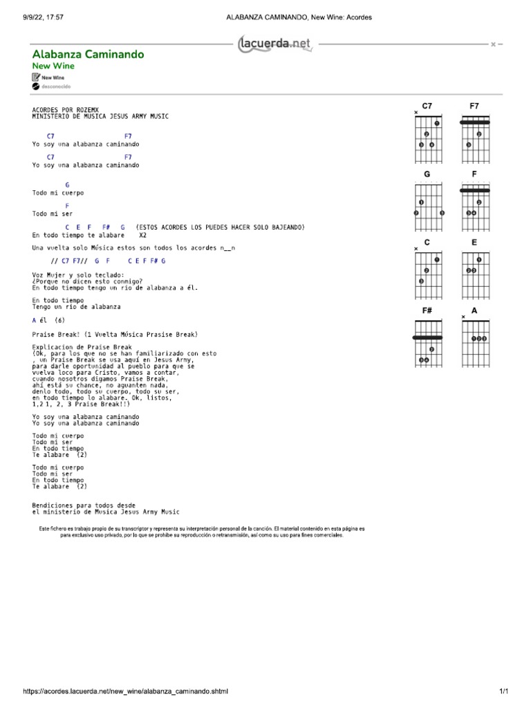 Una Alabanza Caminando | PDF