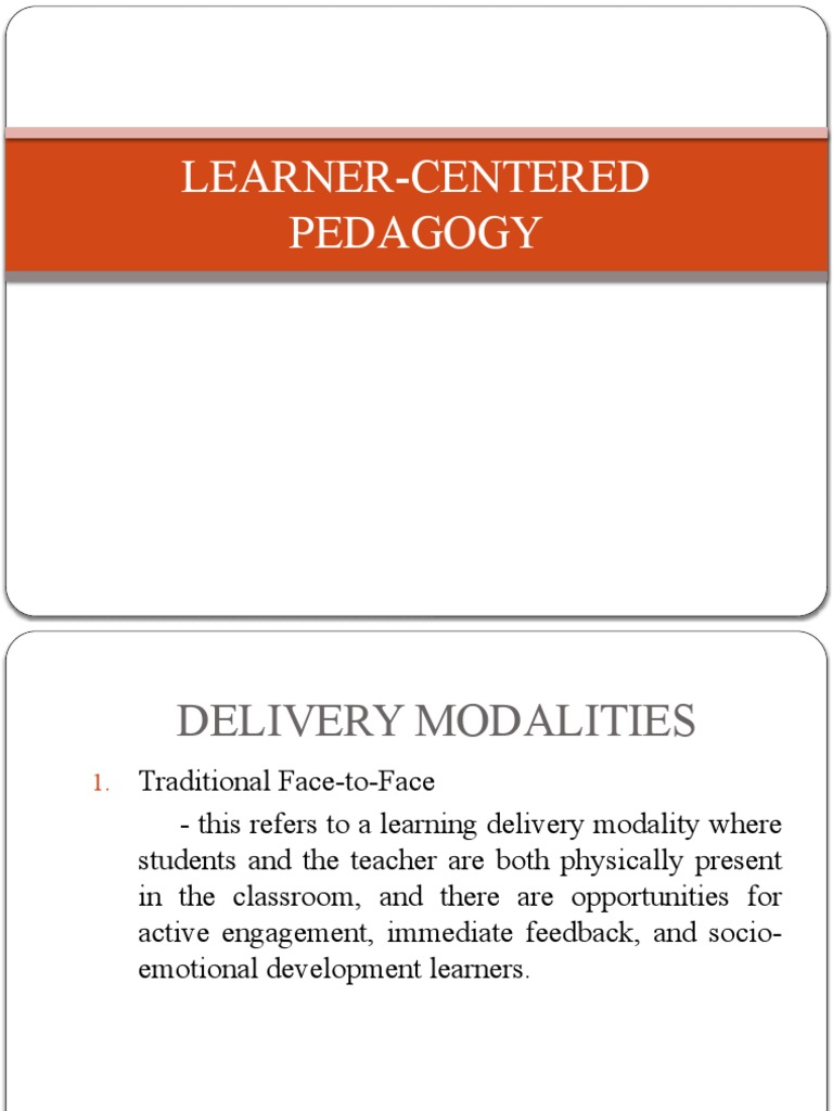 Learner Centered Pedagogy | PDF | Distance Education | Learning