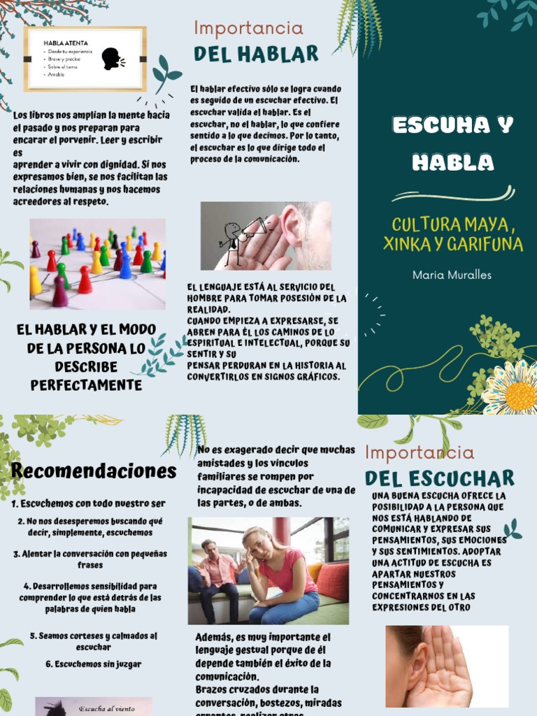 Escucha y Habla | PDF | Comunicación | Ciencia cognitiva