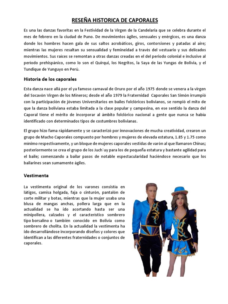 Reseña Historica De Caporales Pdf