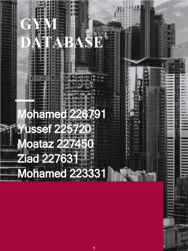 Gym Database | PDF | Databases | Information Science