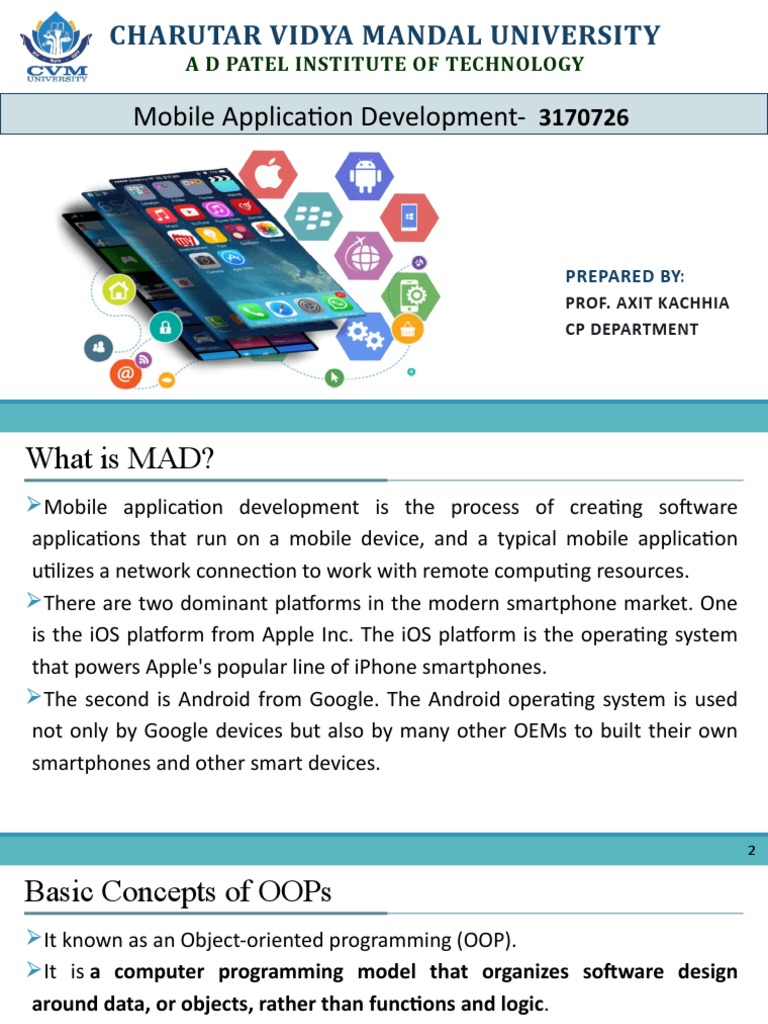 MAD Ch-1,2,3 | PDF | Android (Operating System) | Object Oriented ...