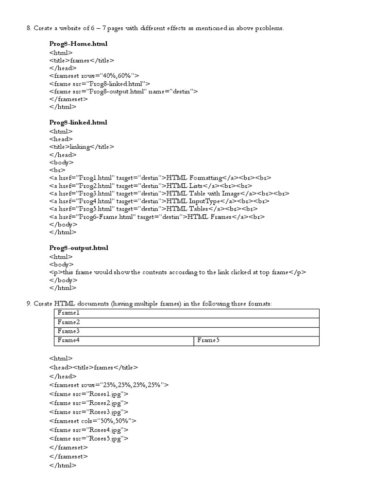 Lab Html Pdf Html Html Element