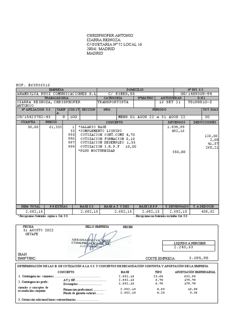 Nom Luis Hober Abril | PDF