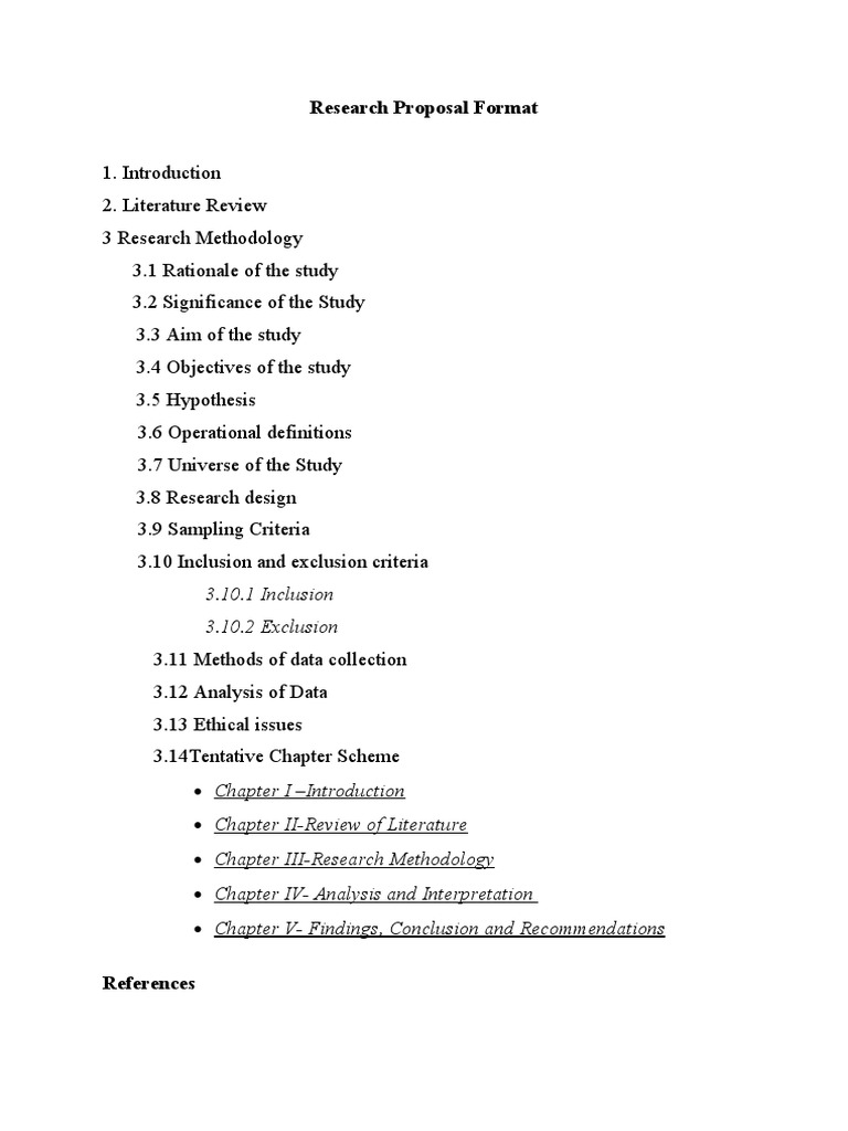 Research Proposal Format | PDF