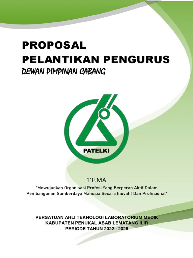 Proposal Pelantikan DPC PATELKI | PDF