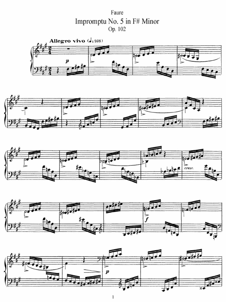 Faure, Impromptu, Op 102 | PDF