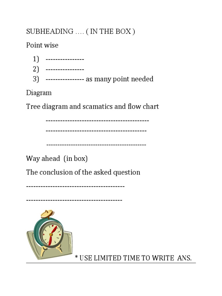 Answer Format Guidelines and Diagrams | PDF