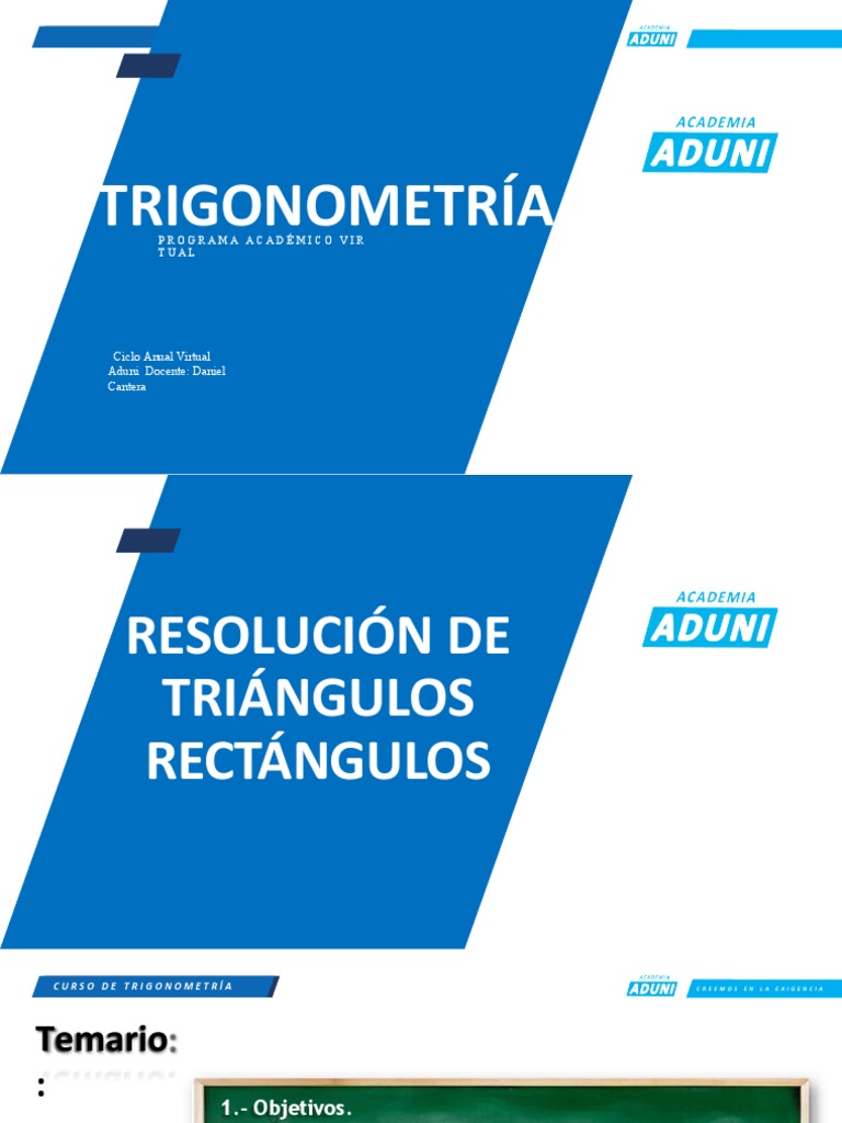 Trigonometría Sem 9 | PDF | Triángulo | Formas geométricas