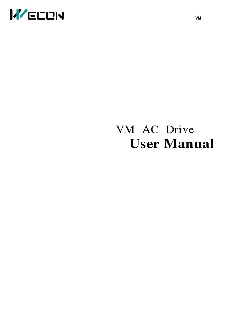 WECON VM General Inverter | PDF | Power Supply | Alternating Current