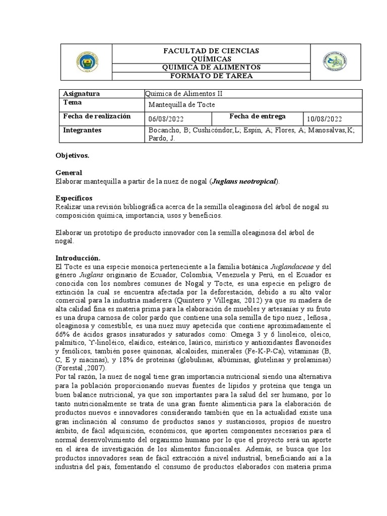 Mantequilla de Tocte | PDF | Cocina, comidas y vino