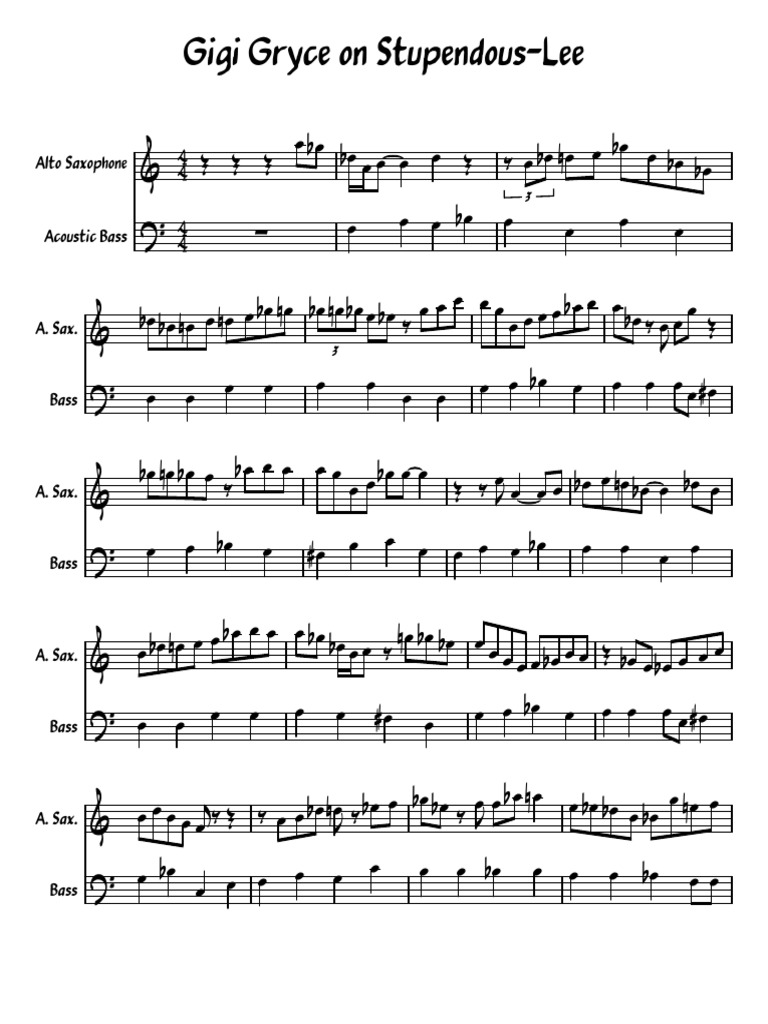Gigi Gryce On Stupendous Lee With Bass | PDF | Popular Music | Jazz