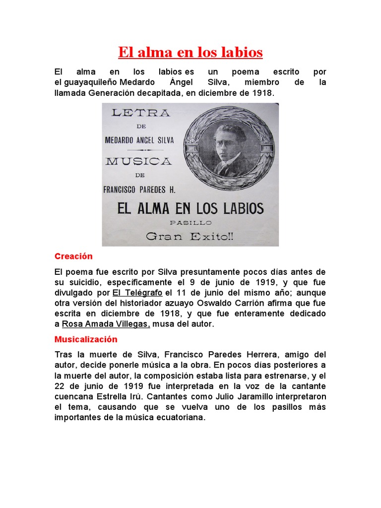 El Alma en Los Labios | PDF El Alma en Los Labios | PDF