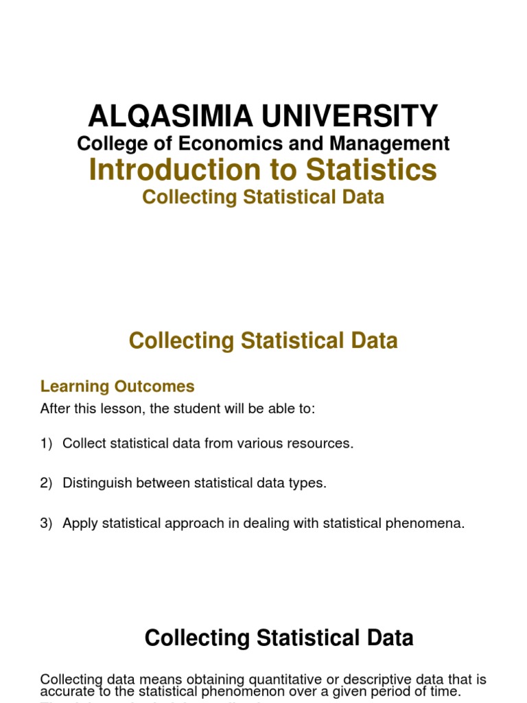 Collecting Statistical Data | PDF | Sampling (Statistics) | Statistics