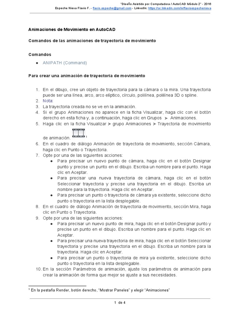 ANIPATH (Command) : Comandos de Las Animaciones de Trayectoria de ...