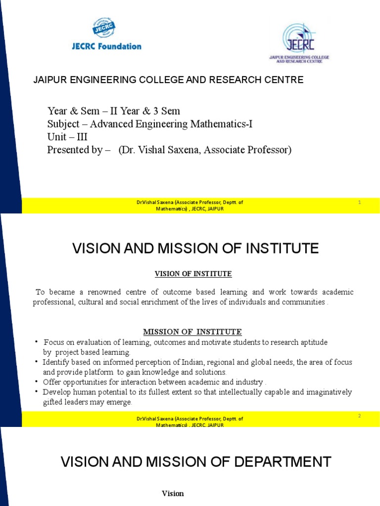 Jecrc PPT Laplace Transfform - 6 | PDF | Learning | Behavior Modification