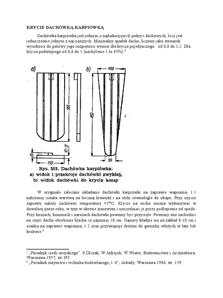 KRYCIE DACHÓWKA KARPIÓWKA | PDF