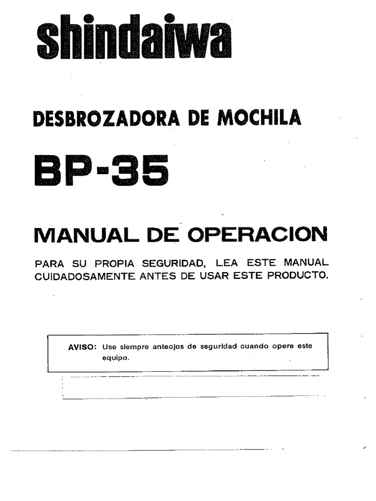 Manual Del Propietario BP35 | PDF