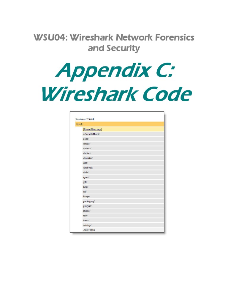 Appendix C - Wireshark Code Sample | PDF | Transport Layer Security | Security