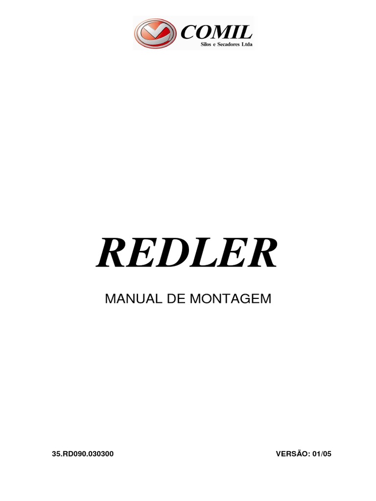 Manual de montagem da máquina REDLER 35.RD090.030300 versão 01/05 | PDF