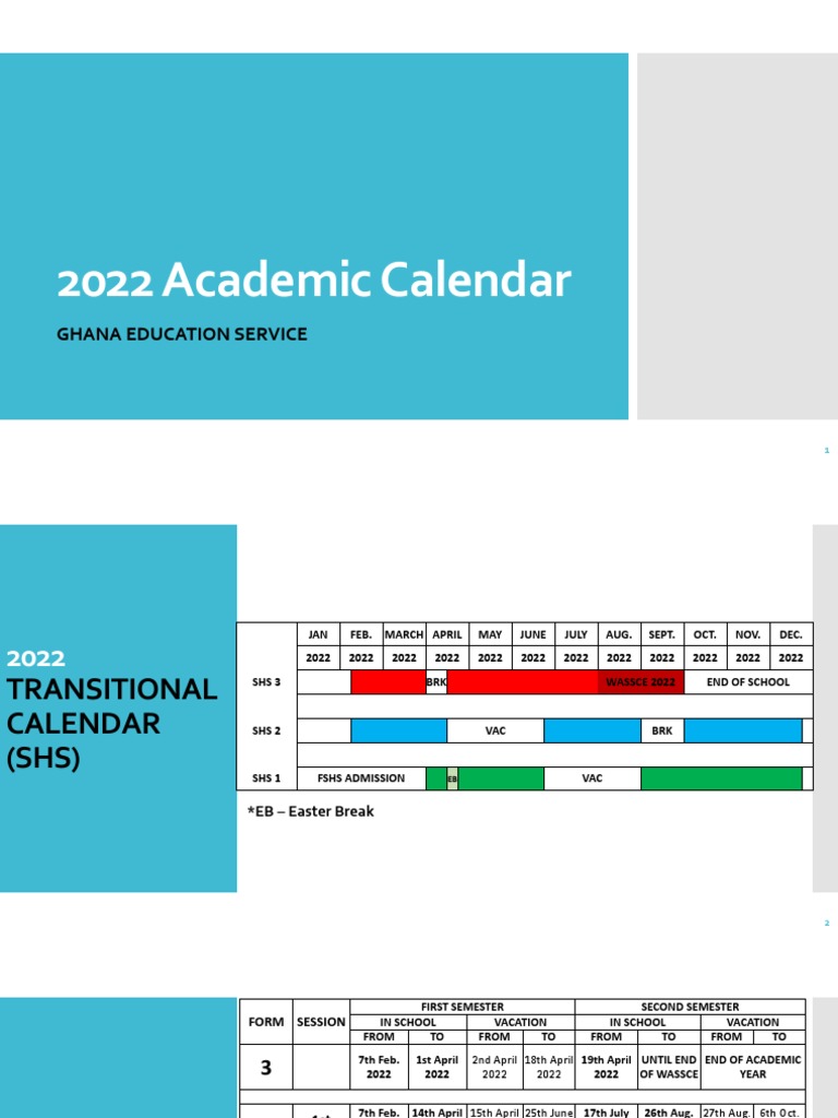 2022 GES ACADEMIC CALENDAR - PUBLIC-2 (Original) | PDF | Academic Term