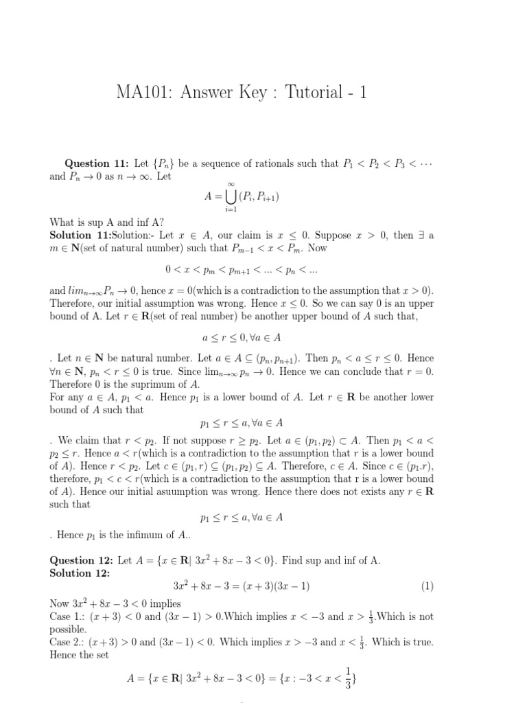 Tutorial 1.2 | PDF | Mathematics | Elementary Mathematics