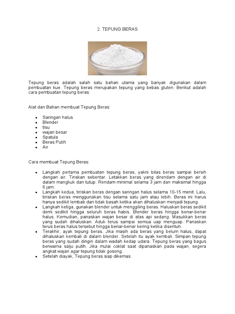 Tepung Beras | PDF