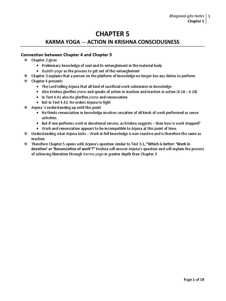 Karma Yoga: Action in Krishna Consciousness | PDF | Bhagavad Gita ...