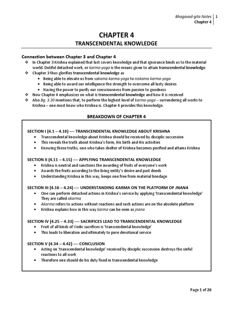 BG Chapter 4 | PDF | Bhagavad Gita | Brahman