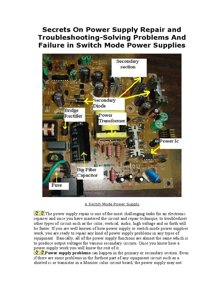 Secrets On Power Supply Repair and Troubleshooting2 | PDF | Power ...