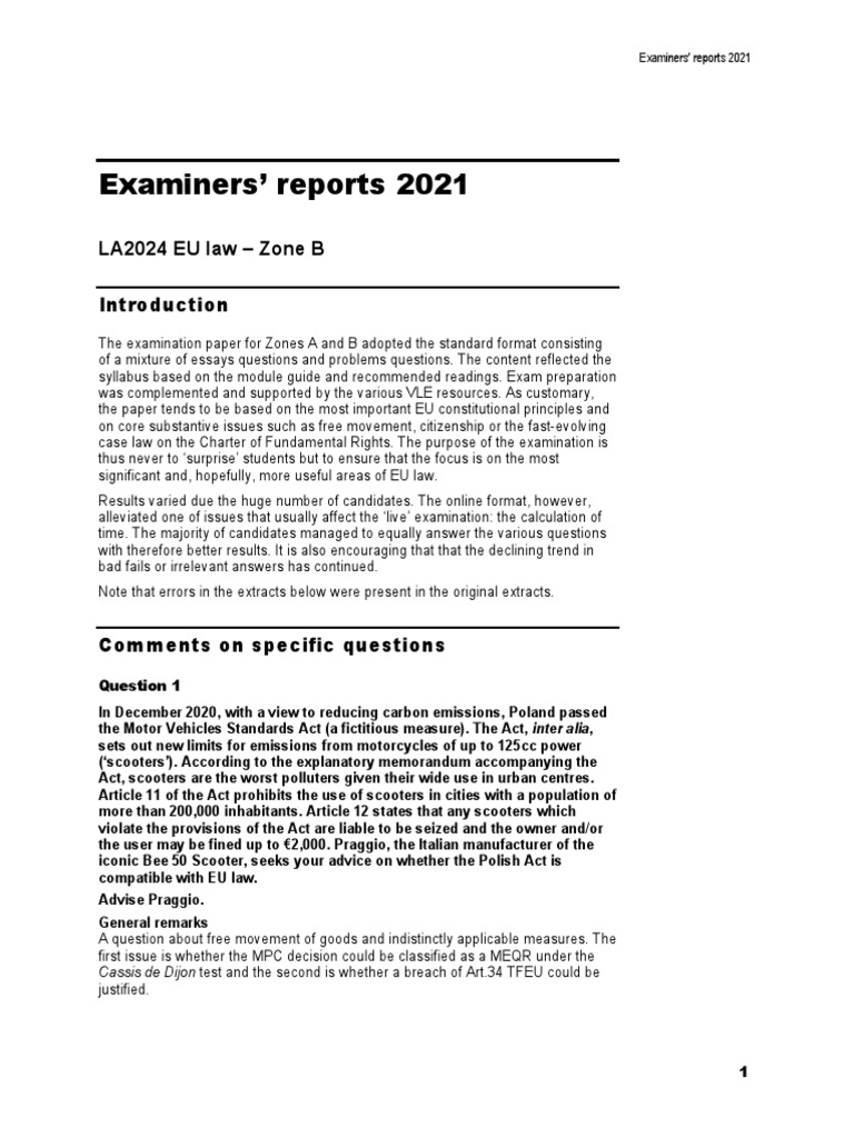 Eu Report 2021 B | PDF | European Union Law | European Union