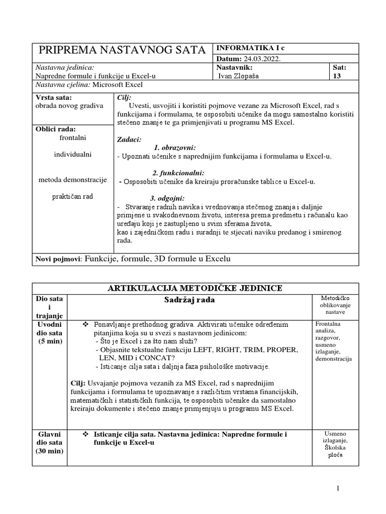 Napredne Formule I Funkcije U Excel-U | PDF