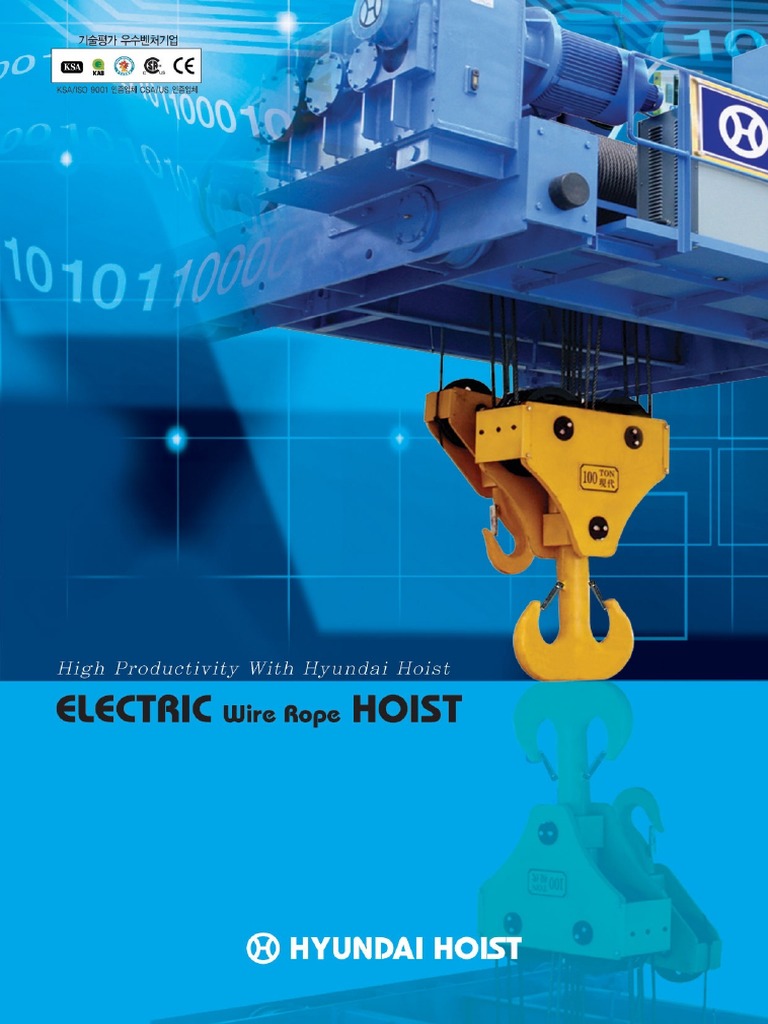 Wire Rope Hoist - Hyundai - HS 2011 04A - H | PDF