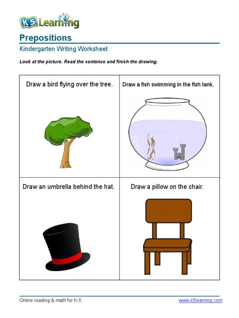 Prepositions Of Location Printable