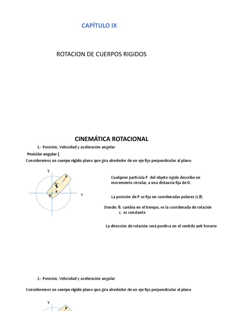 Rotacion de Objetos Rigidos | PDF | Rotación alrededor de un eje fijo ...