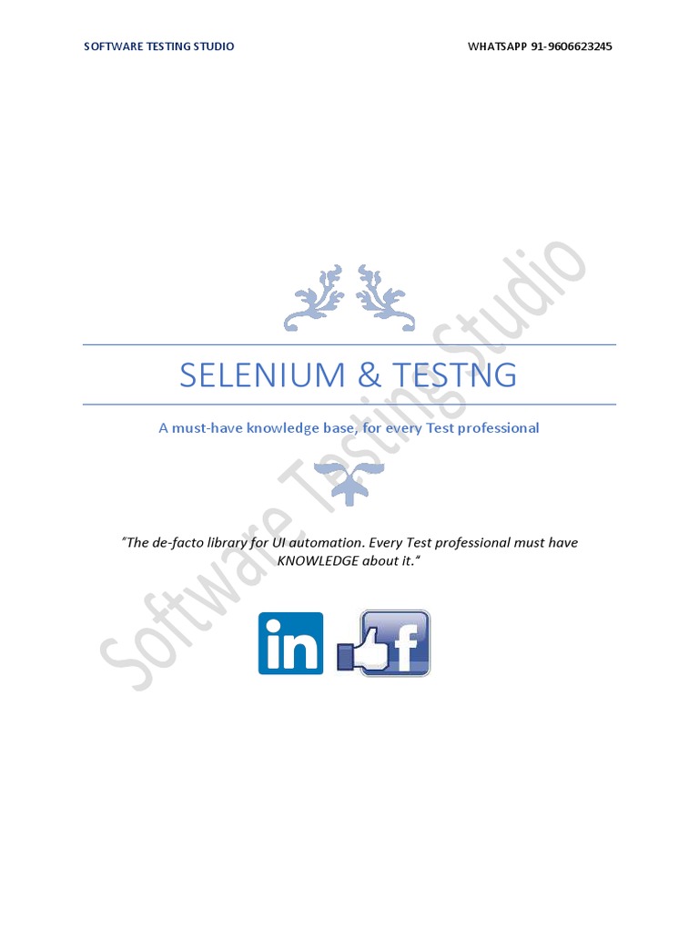STS Learning - Selenium & TestNG Q&As | PDF | Software Development ... STS Learning - Selenium & TestNG Q&As | PDF | Software Development ...