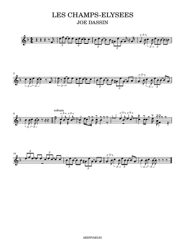 Aux CHAMPS-ELYSEES | PDF