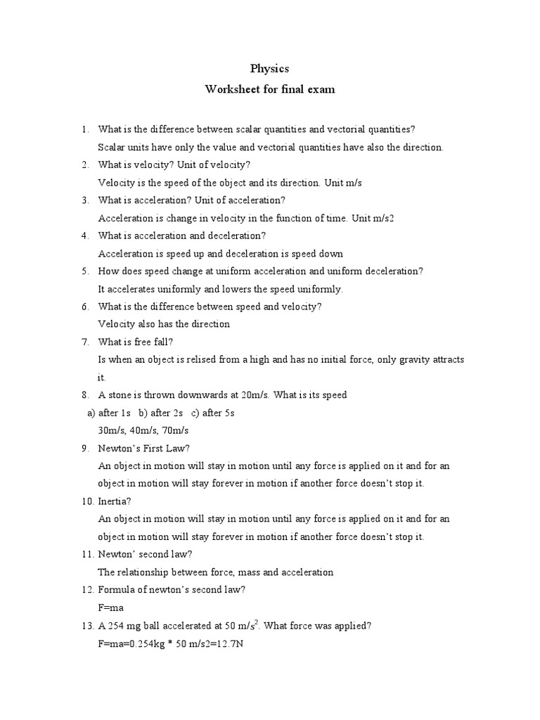 20211208-20211217-848-Worksheet in Physics8 | PDF | Force | Acceleration