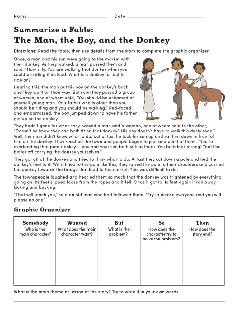 The Man The - Boy and The Donkey | PDF
