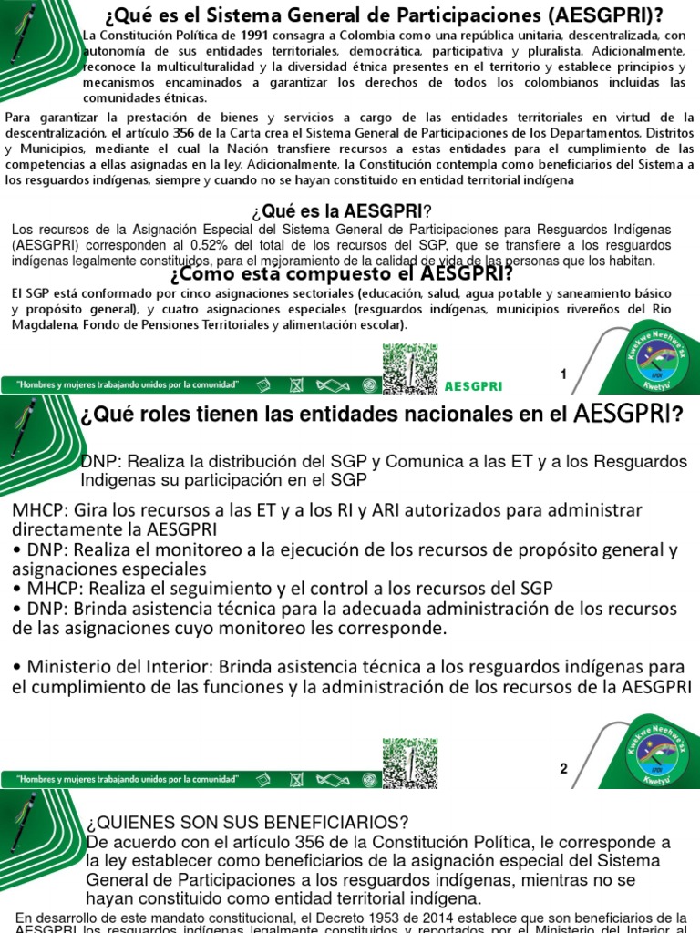 Asignacion Especial Del SGP | PDF