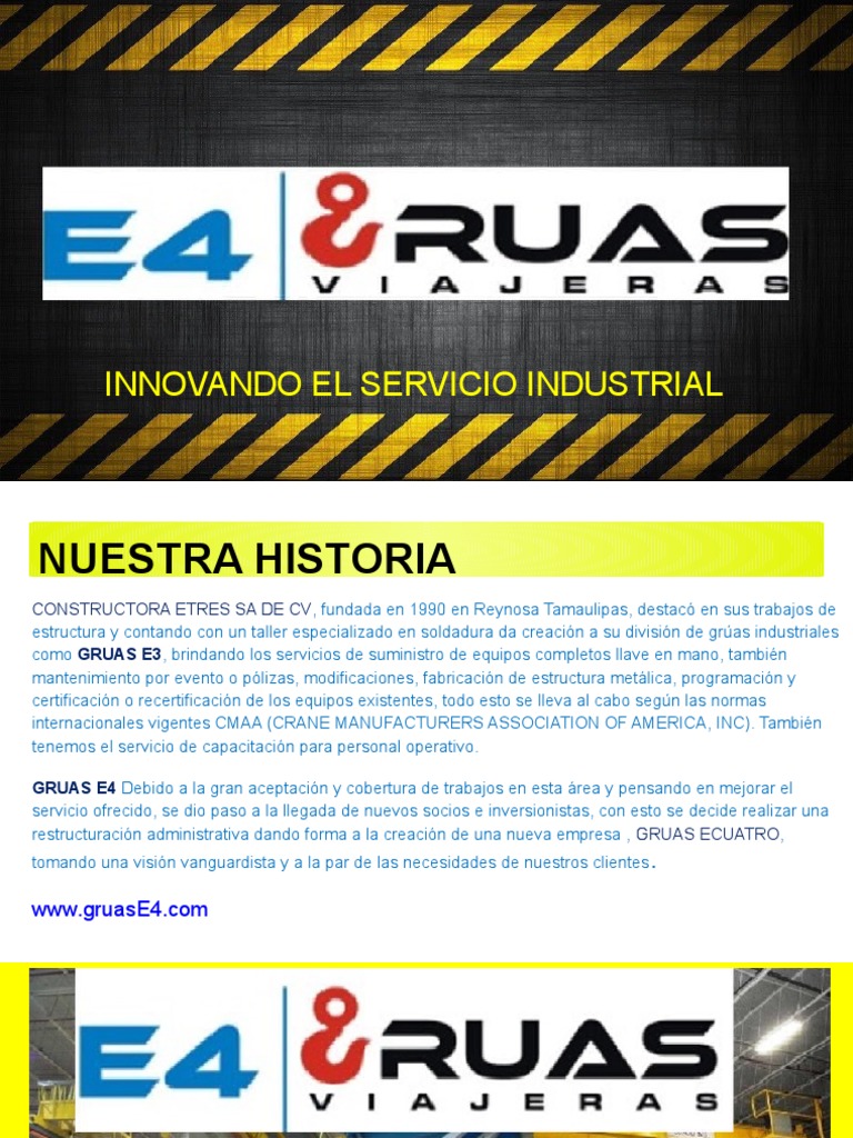 Presentacion Gruas E4 | PDF | Grúa (máquina)