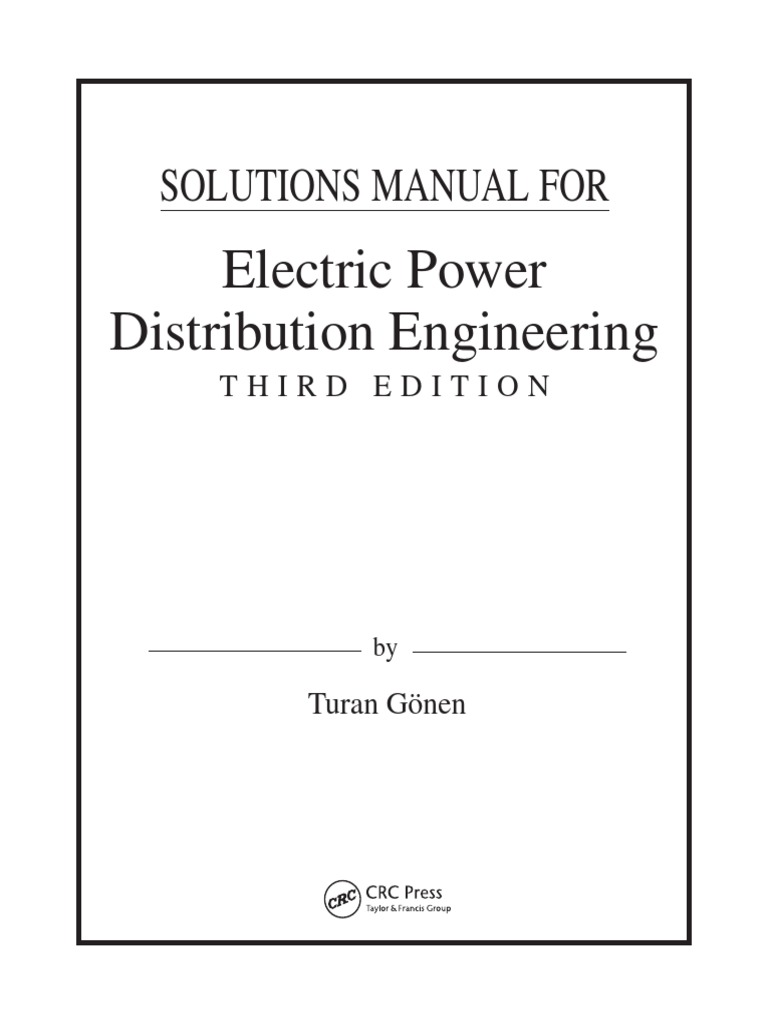 Solutions Manual For: Electric Power Distribution Engineering ...