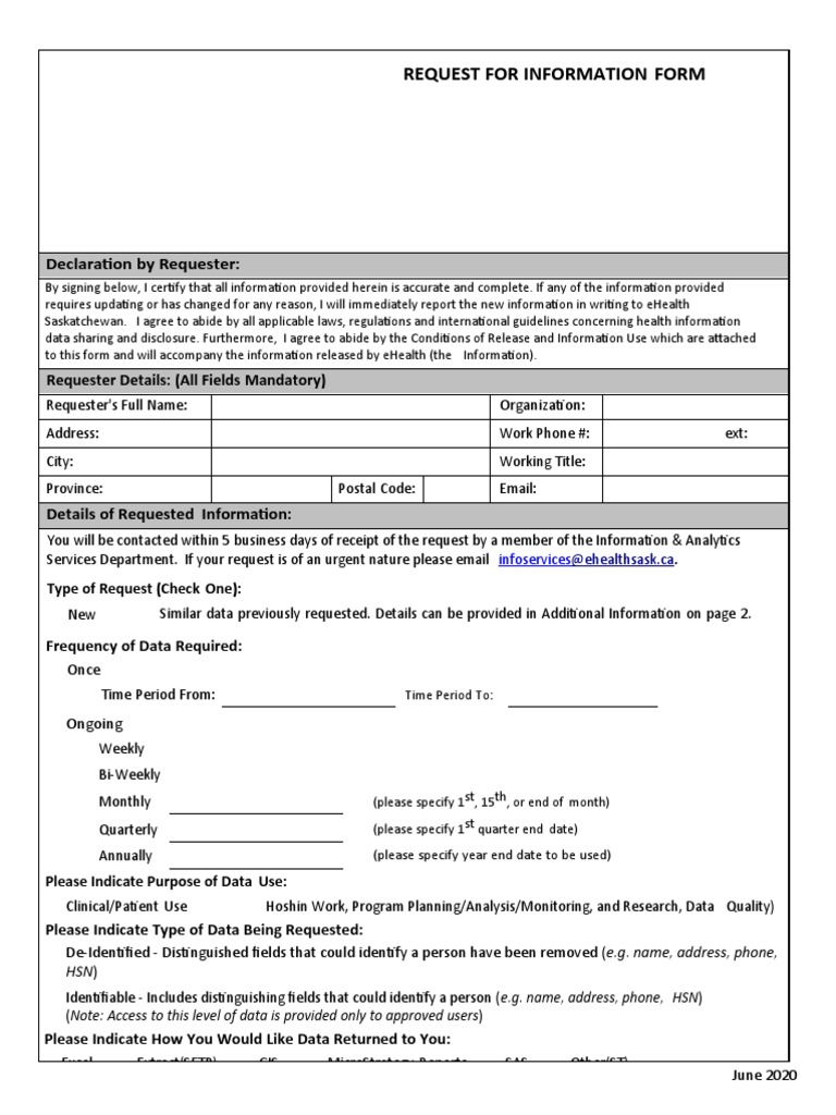 Request For Information Template 42 | PDF | Information | Computer Data